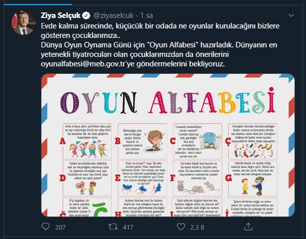 MEB Oyun Alfabesi Hazırladı ! Oyun Alfabesi Nedir